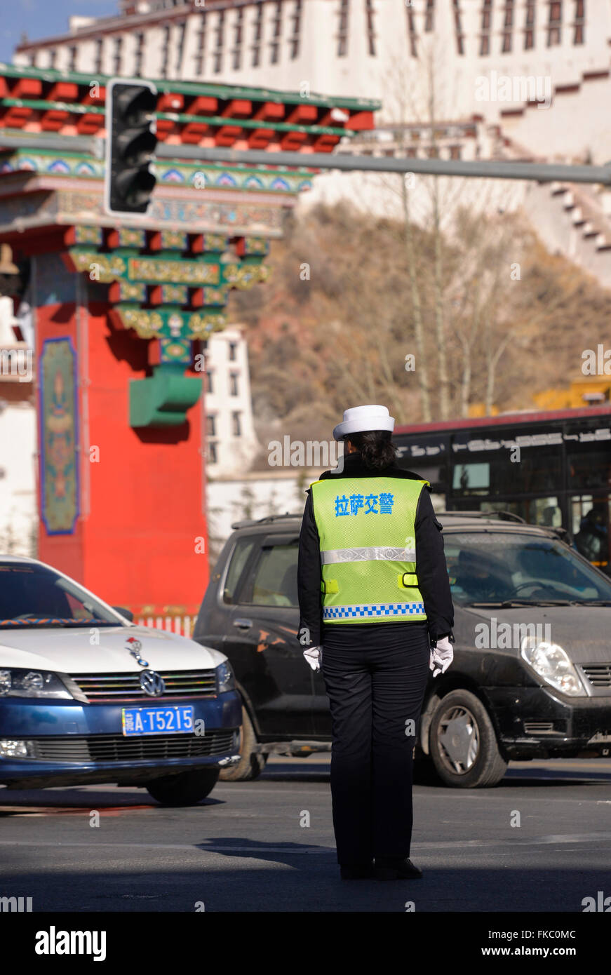 Lhasa, China's Tibet Autonomous Region. 2nd Mar, 2016. A traffic ...