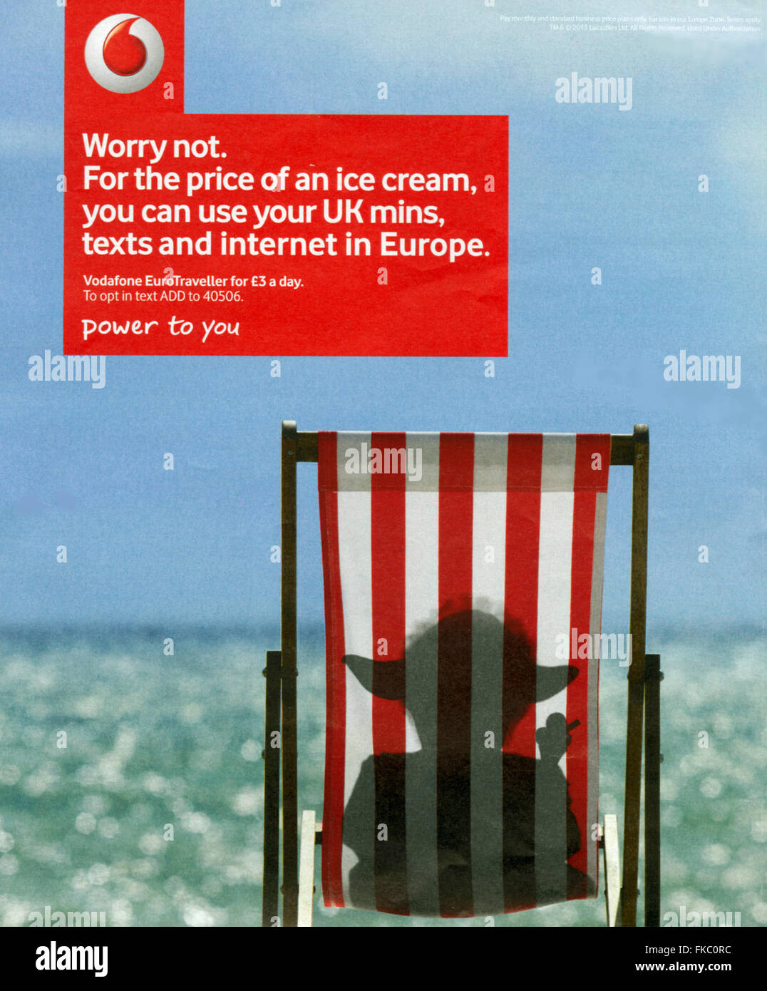 2010s UK Vodafone Magazine Advert Stock Photo - Alamy