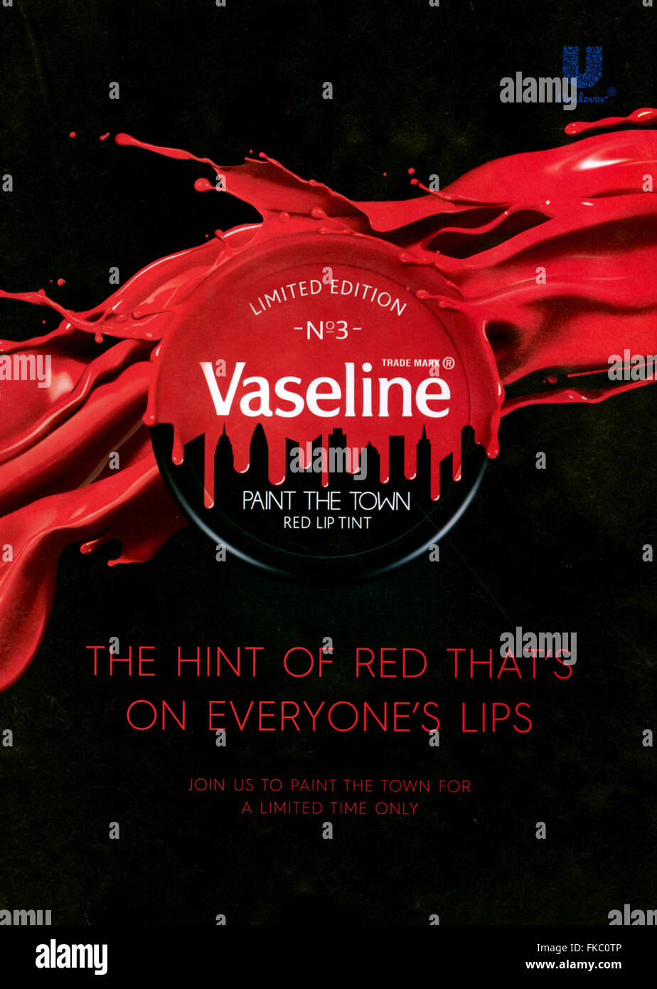 2010s UK Vaseline Magazine Advert Stock Photo - Alamy