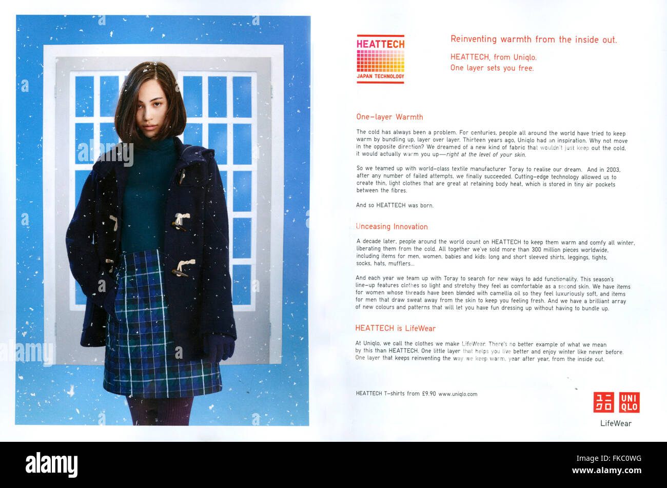 2010s UK Uniqlo Magazine Advert Stock Photo - Alamy