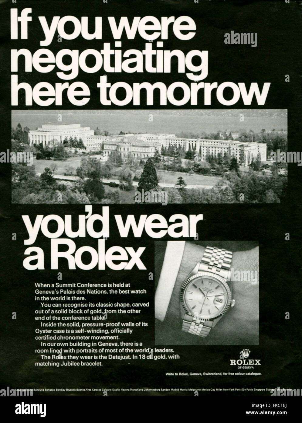 1960s usa rolex magazine advert hi-res stock photography and images - Alamy