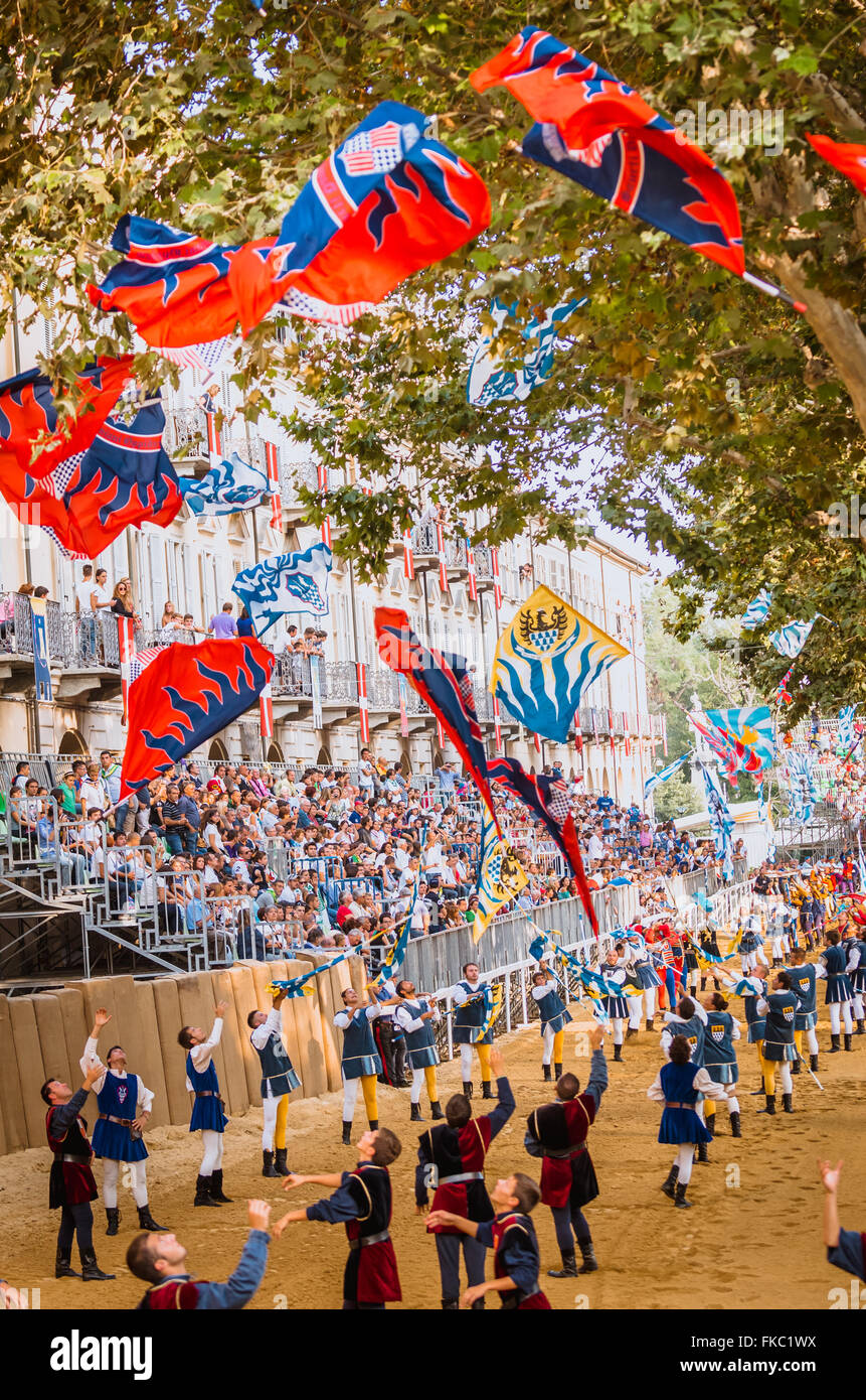 Asti, Italy - September 16, 2012: the historical Medieval parade of the ...