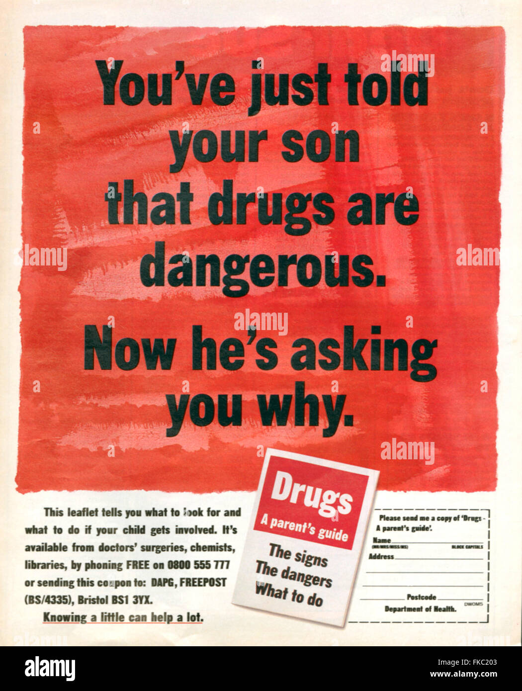 1990s UK Department of Health Magazine Advert Stock Photo - Alamy