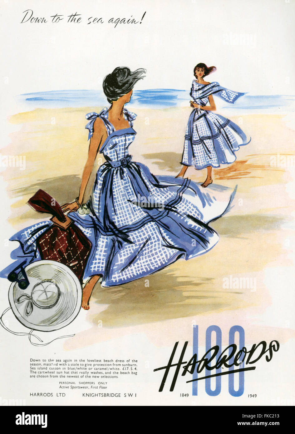 1940s UK Harrods Magazine Advert Stock Photo - Alamy