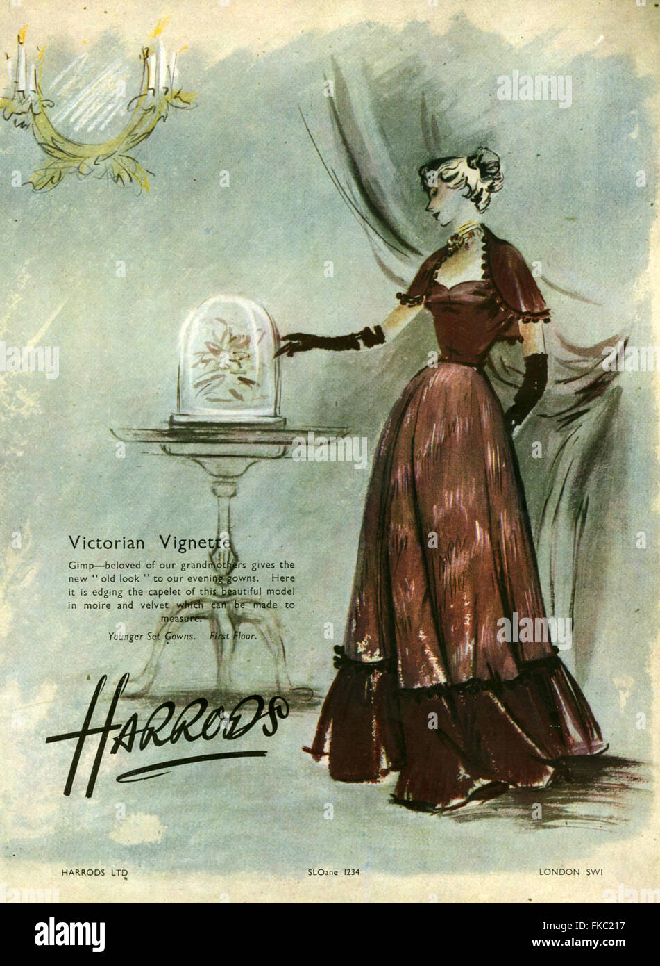1940s UK Harrods Magazine Advert Stock Photo - Alamy