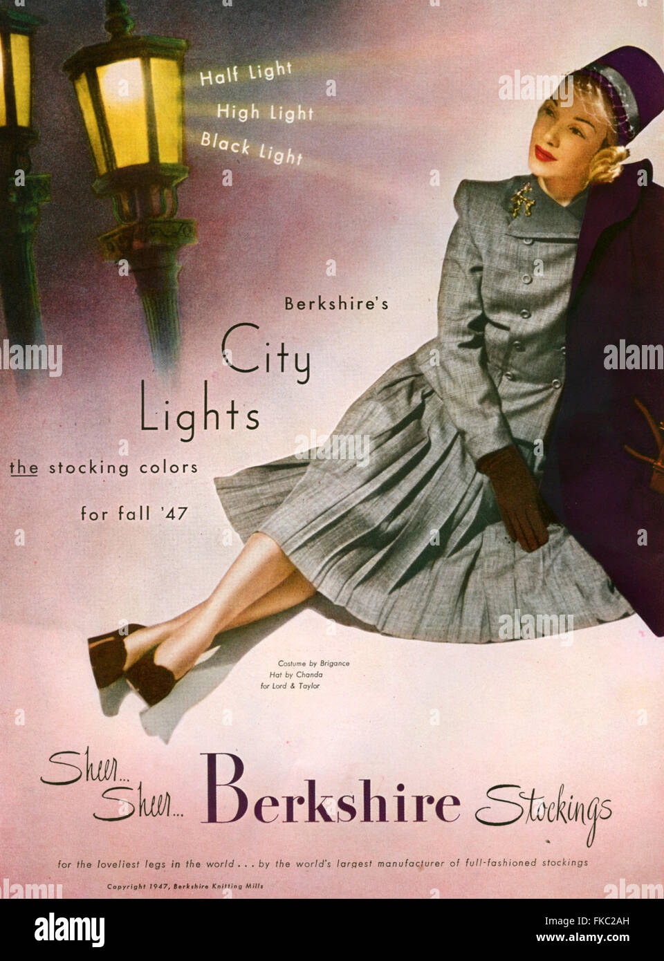 1940s Berkshire Knitting Mills Magazine Advert Stock Photo - Alamy