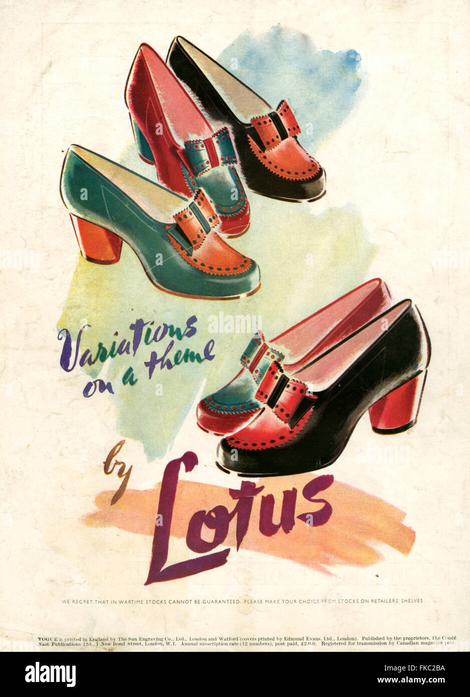 1940s UK Lotus Ltd Magazine Advert Stock Photo - Alamy