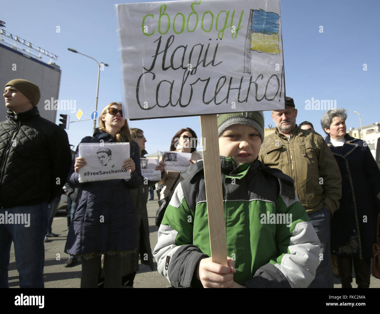 Activists in front of the office of the EU Delegation to Ukraine in ...