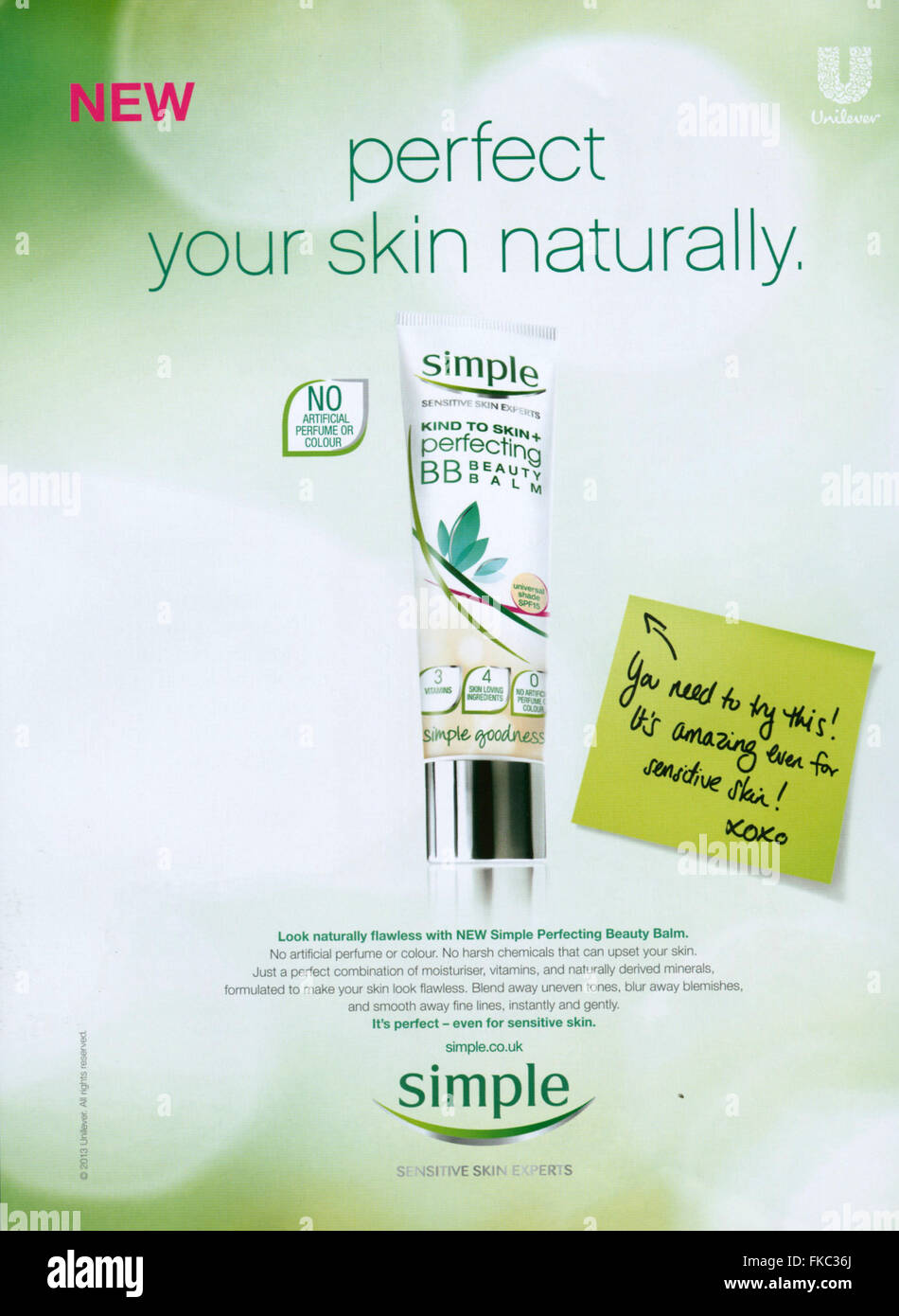 2010s UK Simple Magazine Advert Stock Photo - Alamy