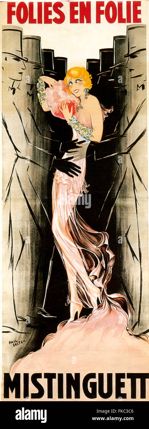 1930s France Mistinguett Poster Stock Photo - Alamy