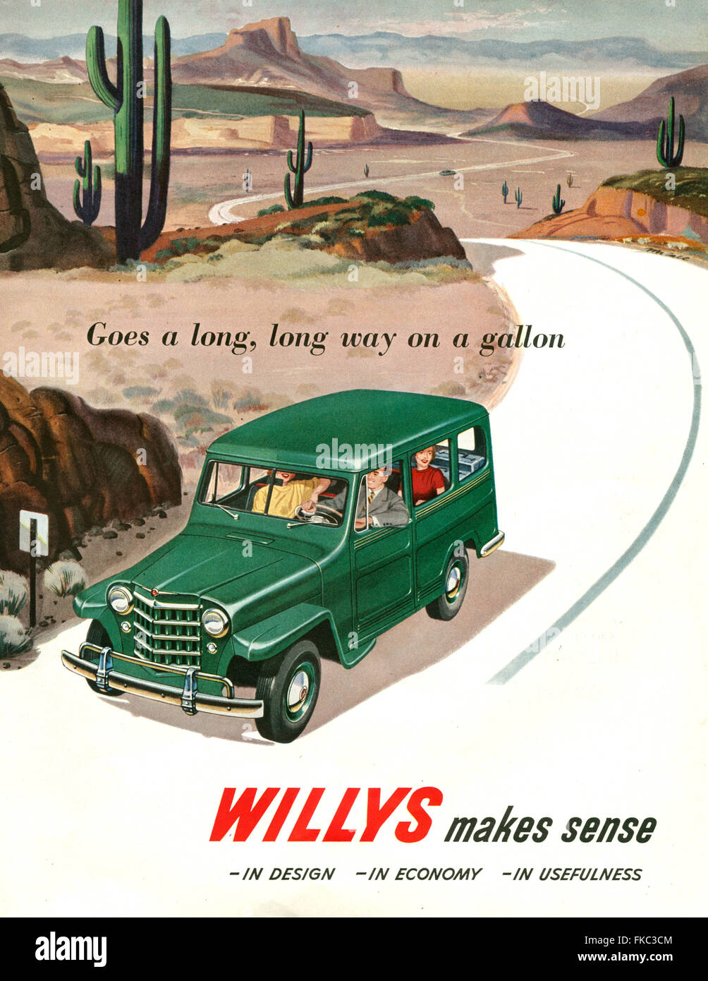 1950s USA Willys Magazine Advert Stock Photo - Alamy