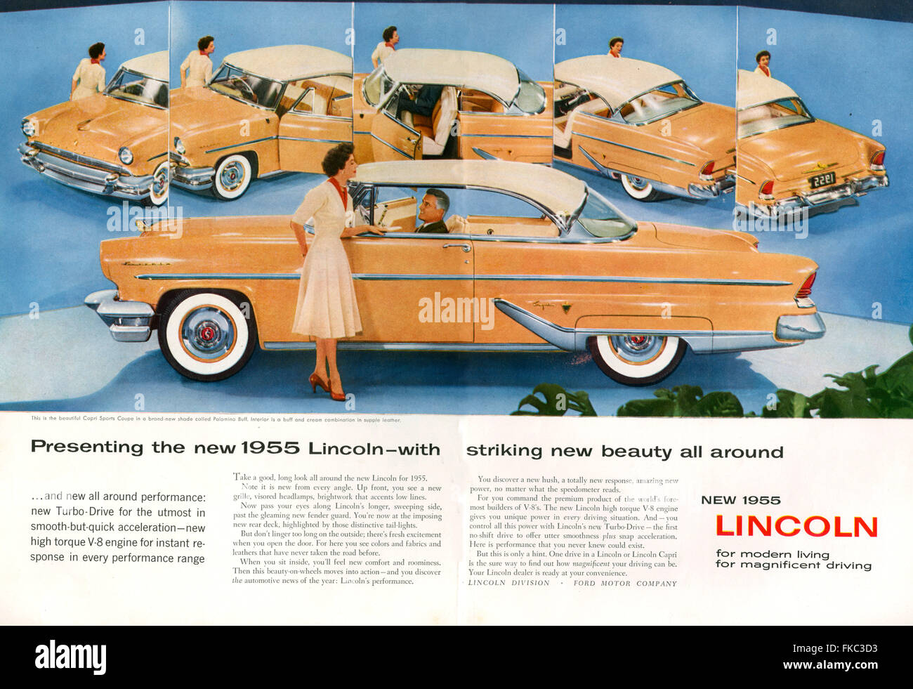 1950s USA Lincoln Magazine Advert Stock Photo - Alamy