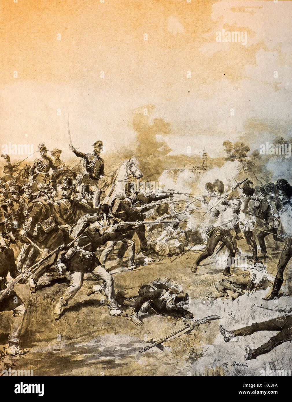 Italian Risorgimento - The Battle of Goito 30 May 1843 Stock Photo - Alamy