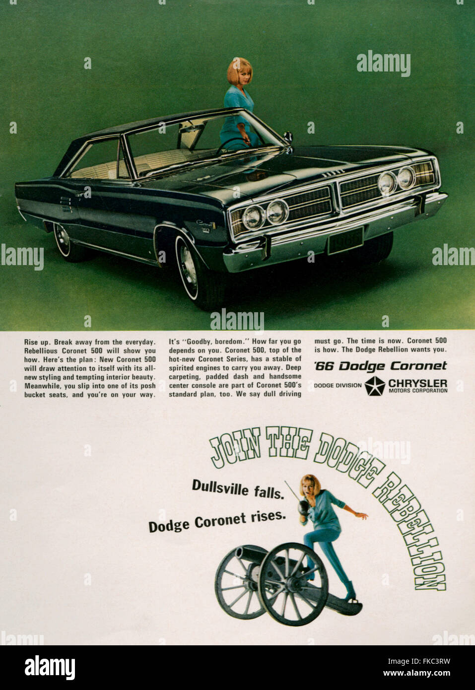 1960s USA Dodge Magazine Advert Stock Photo - Alamy