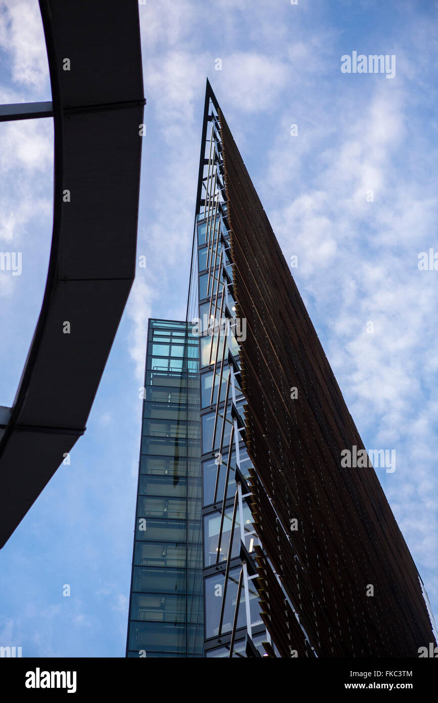 London city skyline with interesting building adn architecture, windows ...