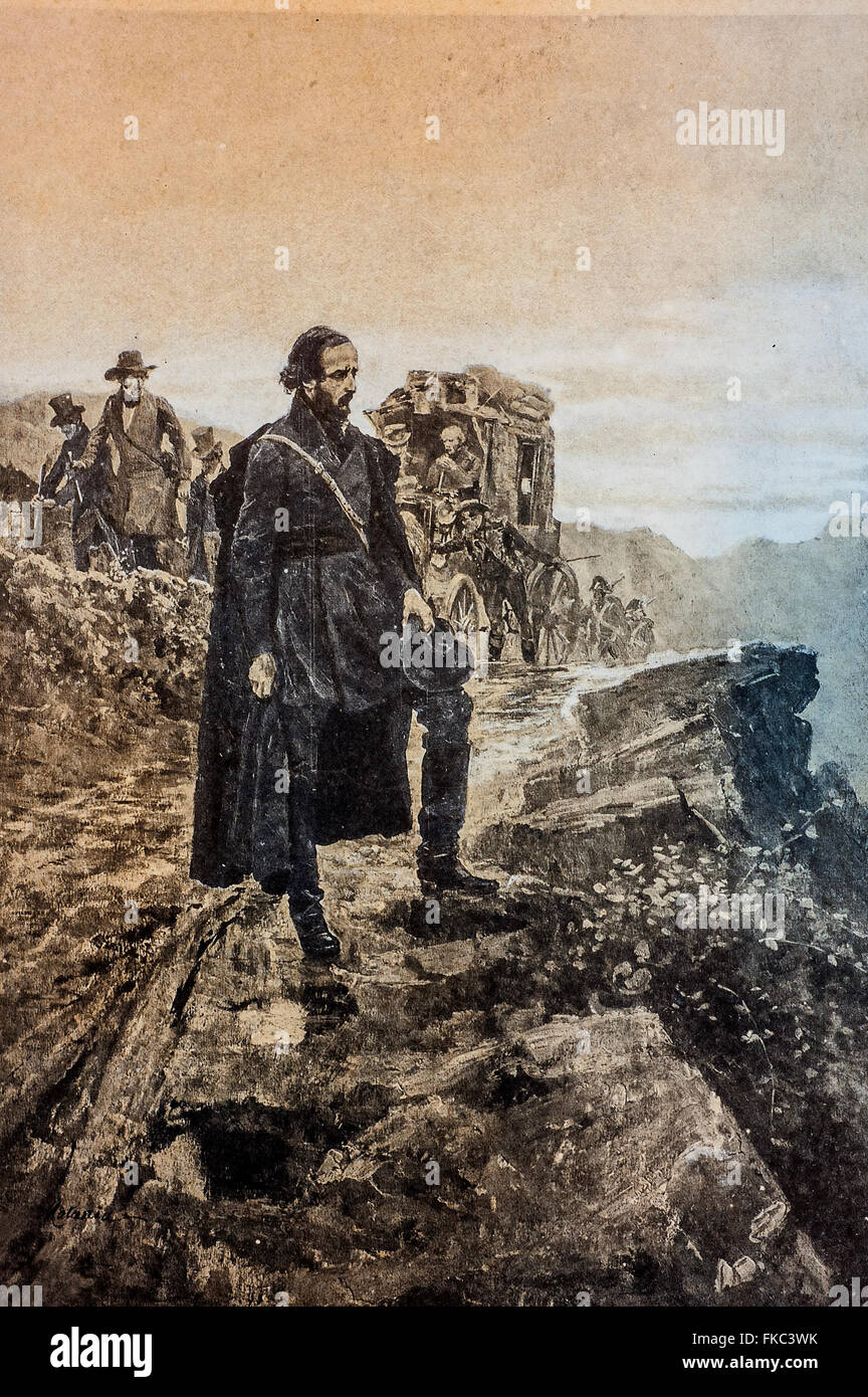 Italian Risorgimento - Via Giuseppe Mazzini For the Exile 1831 Stock ...