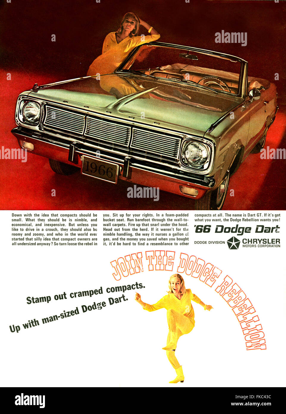 1960s USA Dodge Magazine Advert Stock Photo - Alamy