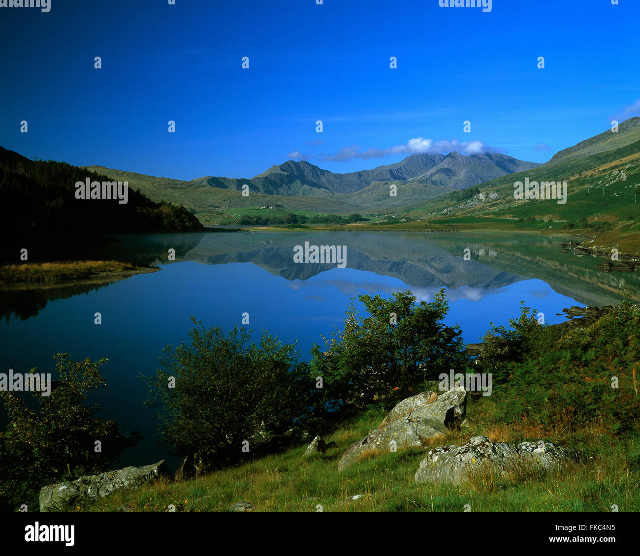 Snowdon Mountain from Capel Curig Stock Photo - Alamy