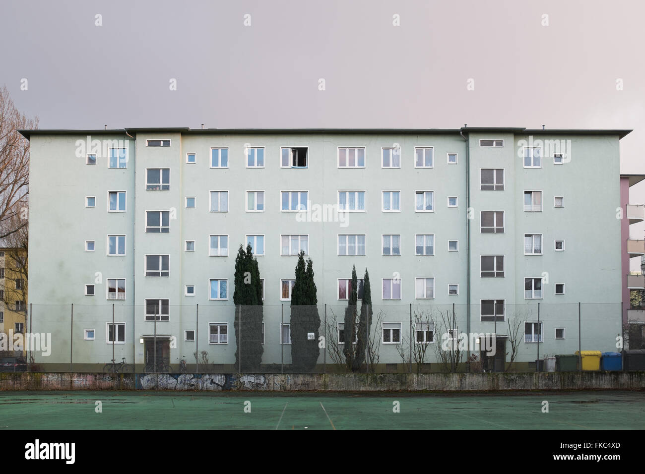 BERLIN, 7 MARCH: Original DDR building in the Putbusser Strasse in ...