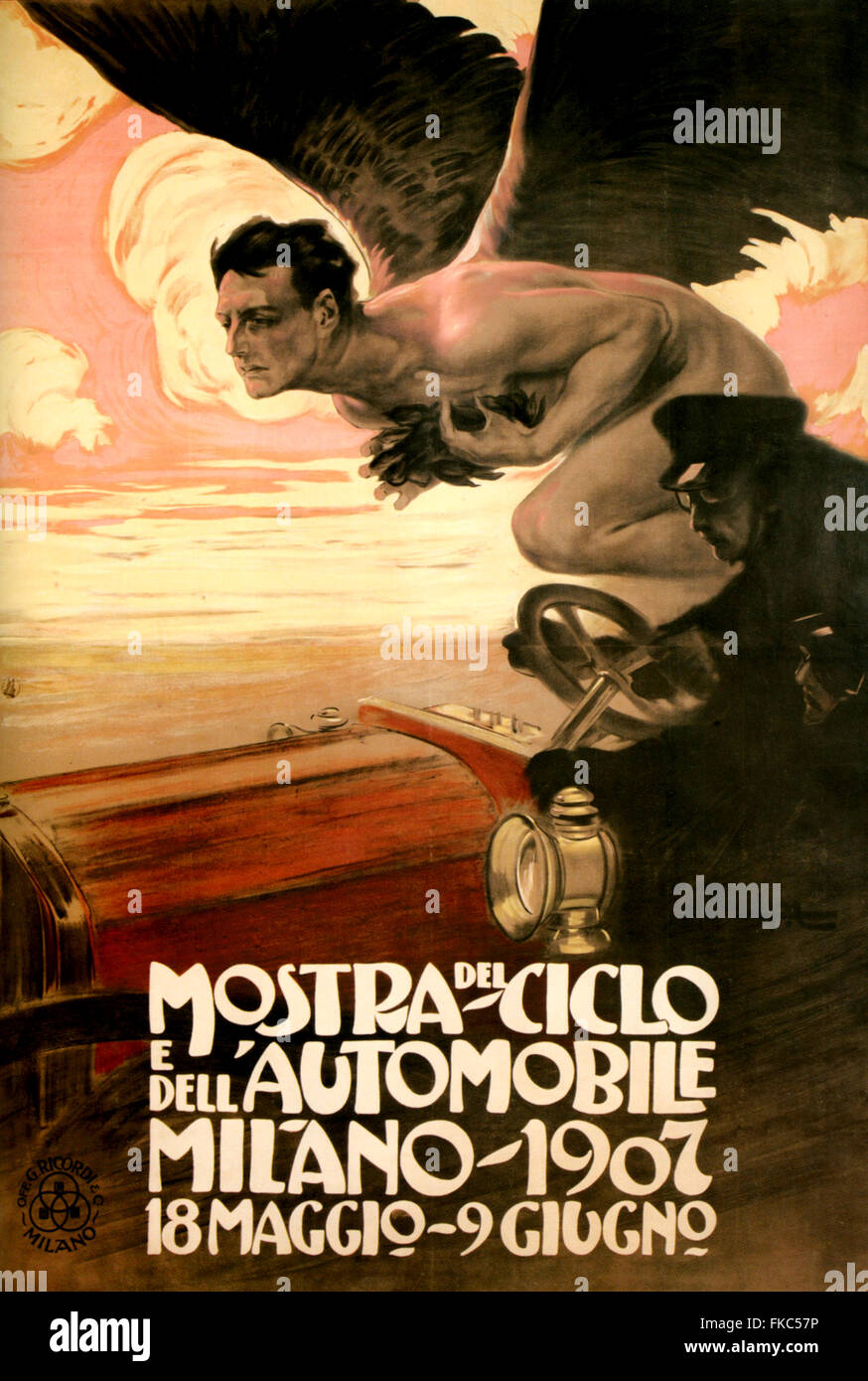 1900s Italy Mostra Del Ciclo Poster Stock Photo - Alamy