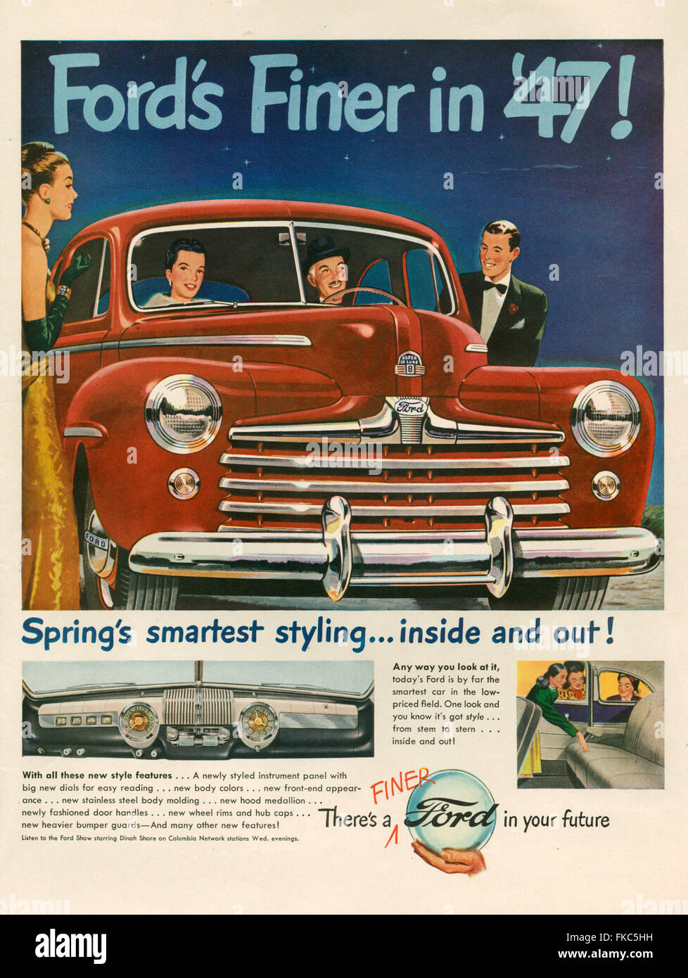 1940s USA Ford Magazine Advert Stock Photo - Alamy