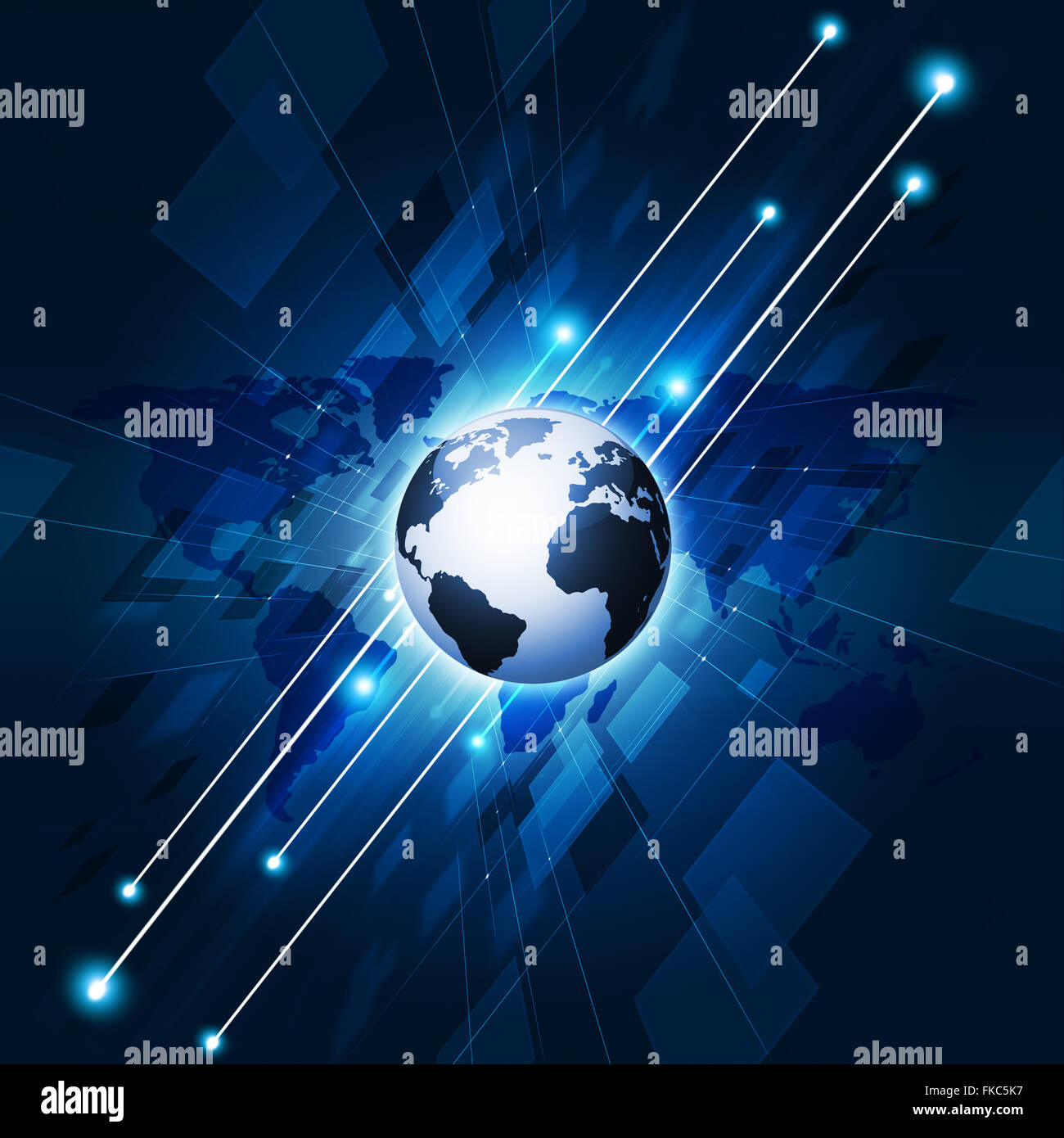 abstract business and technology concept interface communication ...