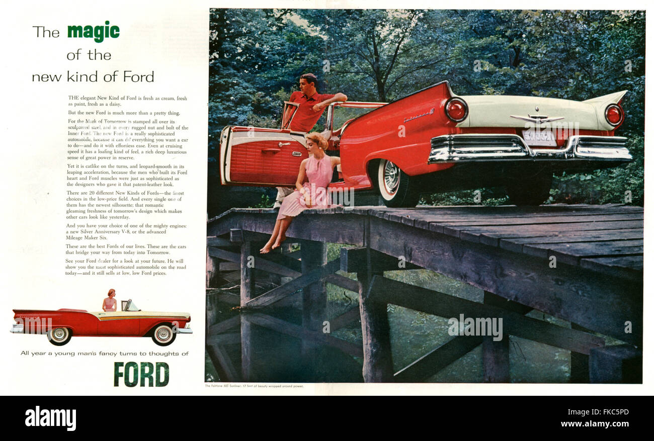 1950s USA Ford Magazine Advert Stock Photo - Alamy