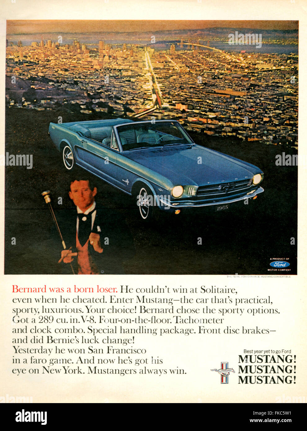 1960s USA Mustang Magazine Advert Stock Photo - Alamy