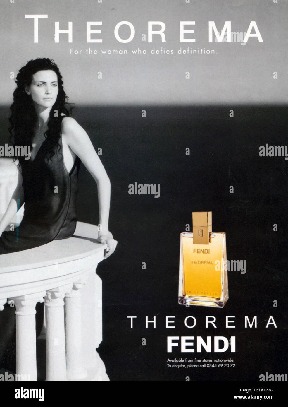 1990s UK Fendi Magazine Advert Stock Photo - Alamy