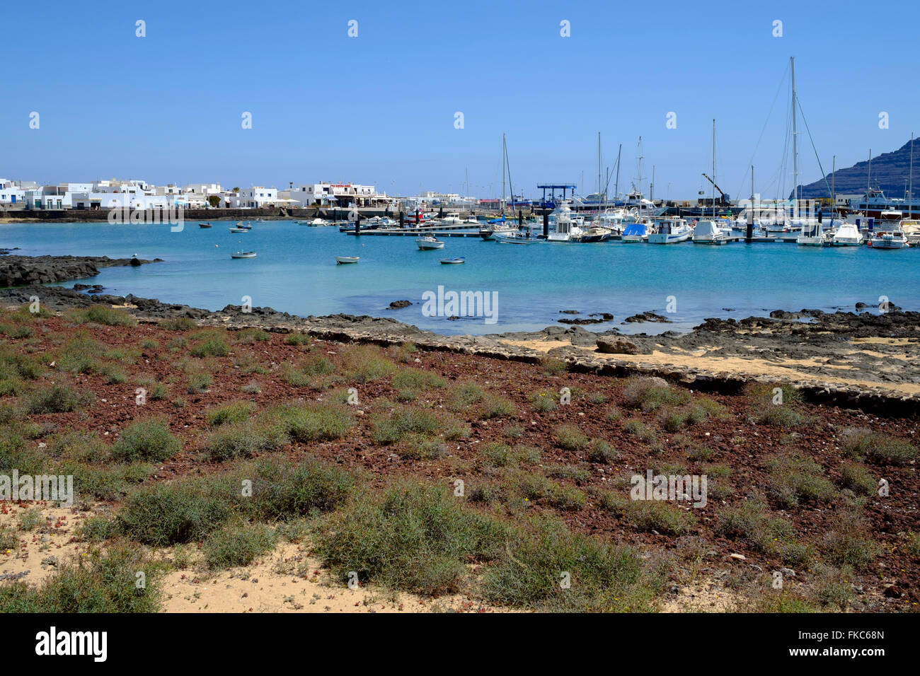 Caleta de Sebo Bay,La Graciosa,Canary Islands,Spain,Europe Stock Photo ...