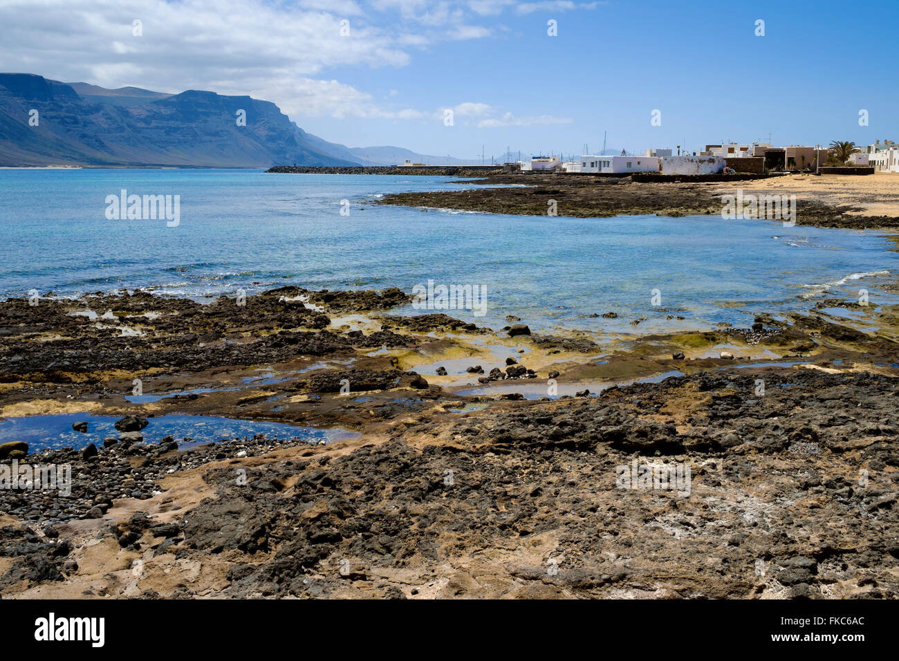 Caleta de Sebo and el río view, La Graciosa, Canary Islands,Lanzarote ...