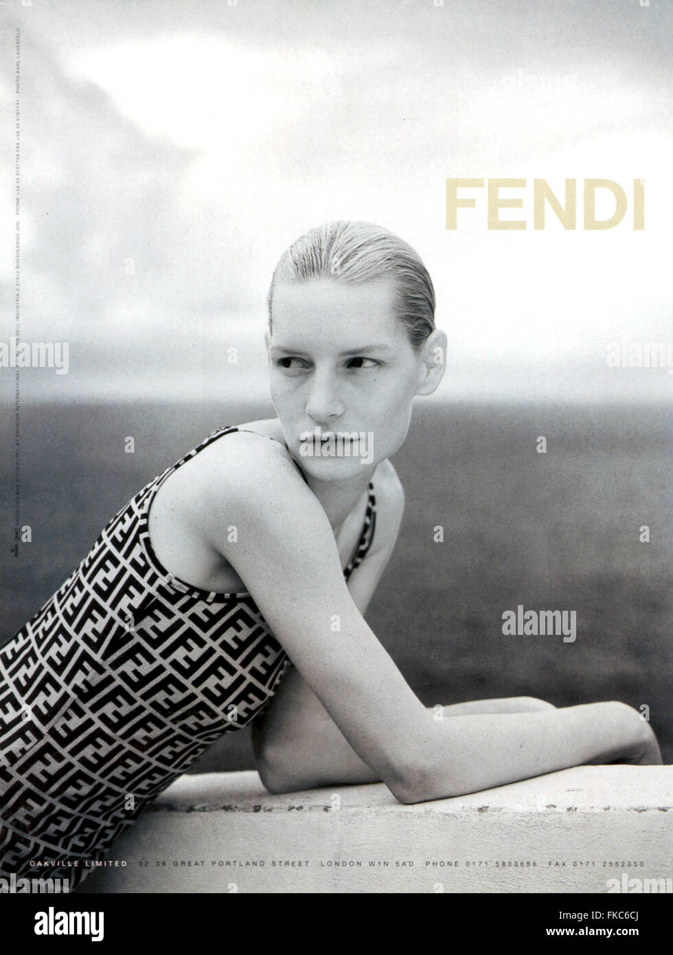 1990s UK Fendi Magazine Advert Stock Photo - Alamy