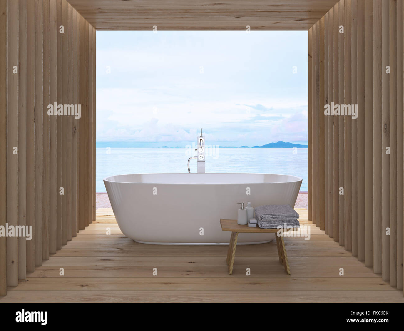 Modern luxury bathroom interior. 3d rendering Stock Photo - Alamy