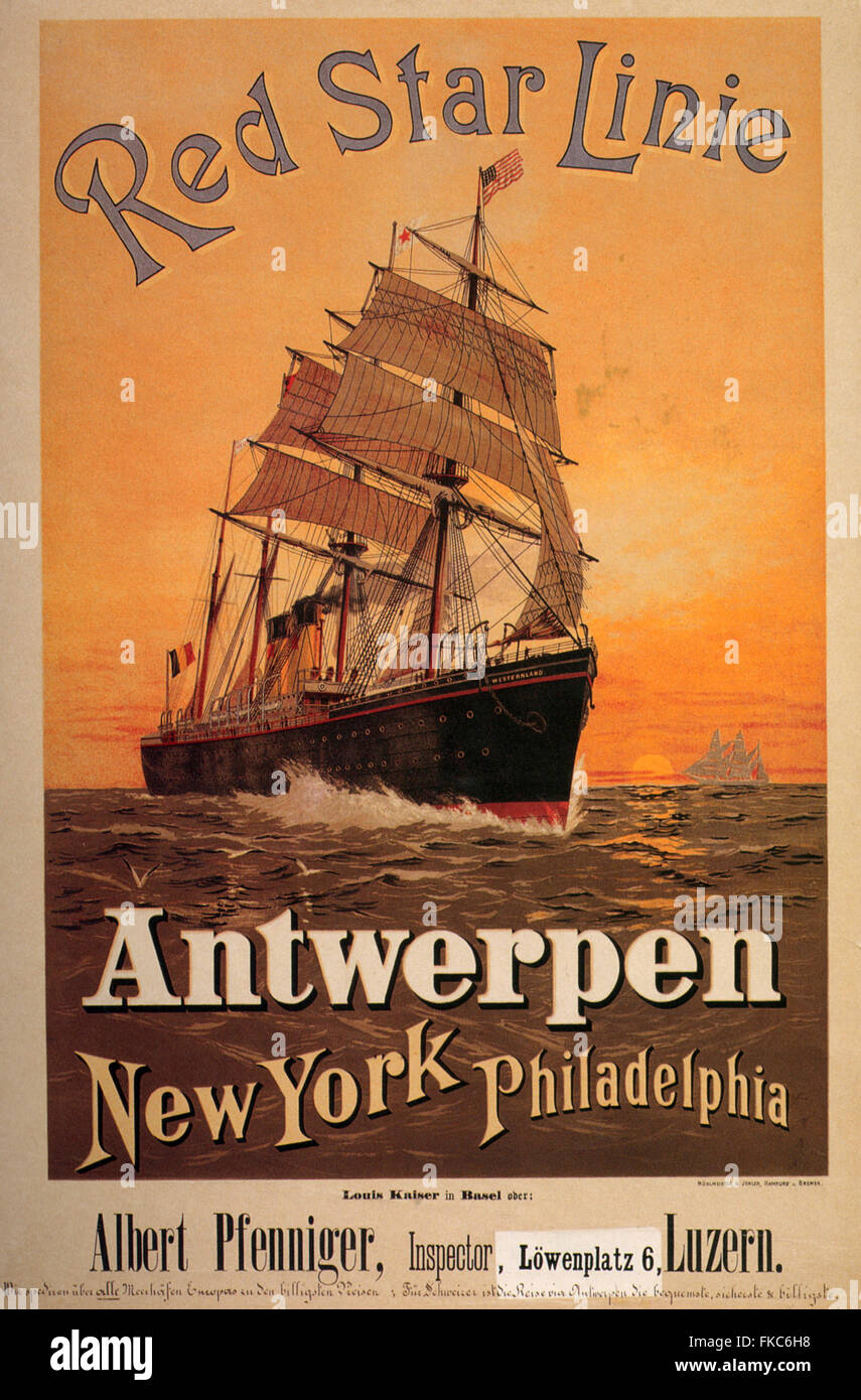 Red star line hi-res stock photography and images - Alamy