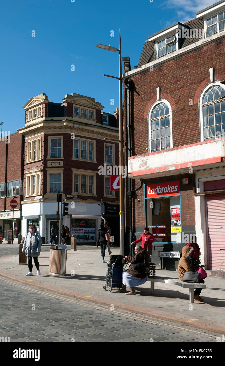 Castle Street, Dudley town centre, West Midlands, England, UK Stock ...