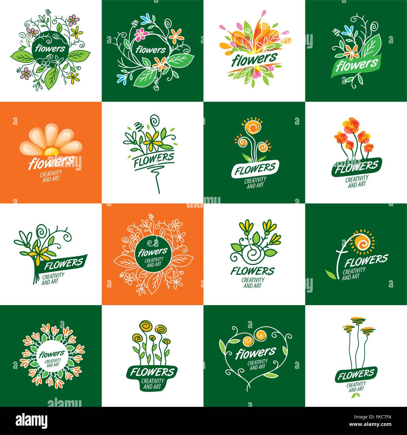 flower vector logo Stock Vector Image & Art - Alamy