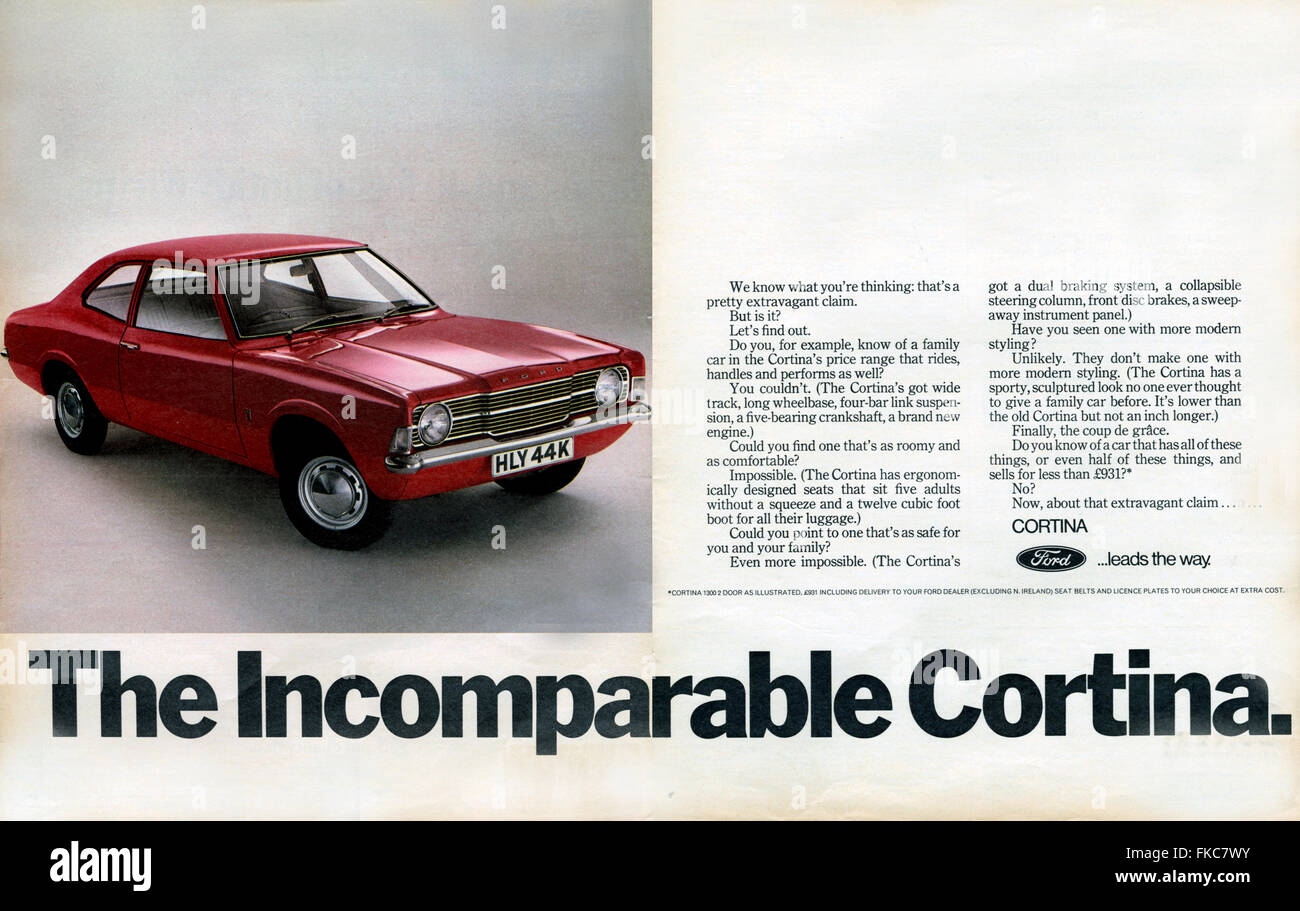 1970s UK Ford Magazine Advert Stock Photo - Alamy