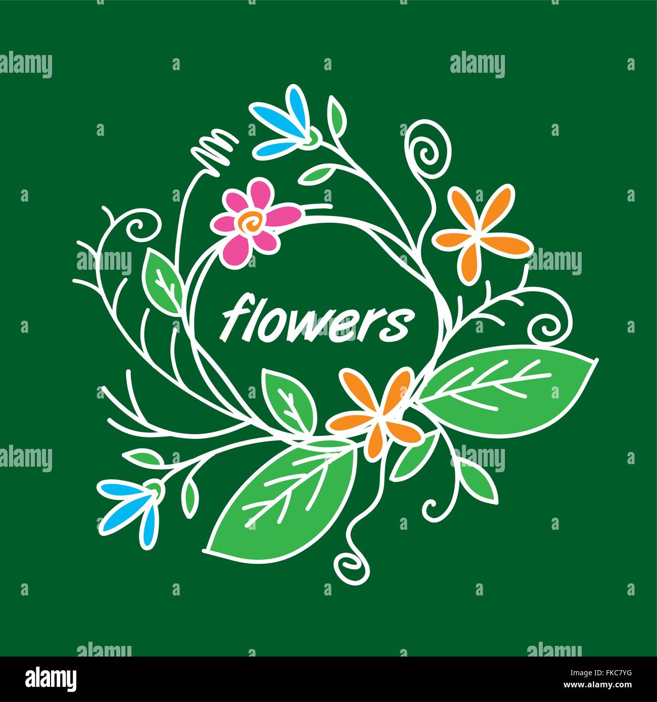 flower vector logo Stock Vector Image & Art - Alamy