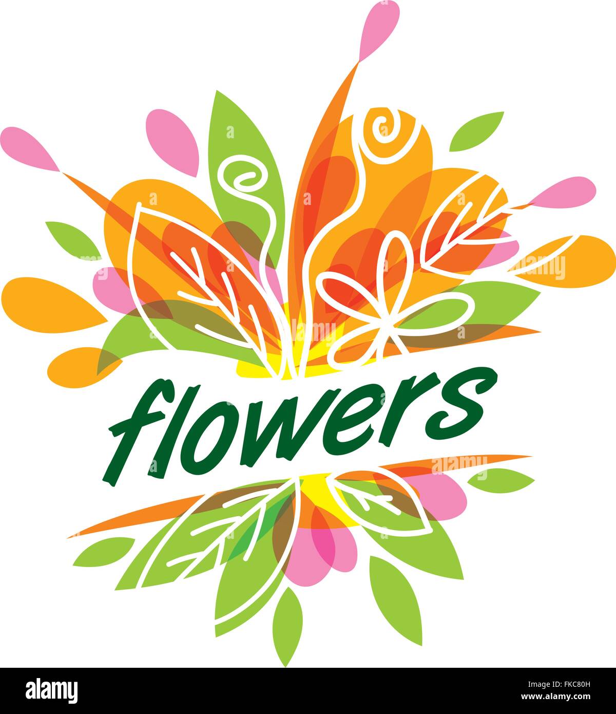 flower vector logo Stock Vector Image & Art - Alamy