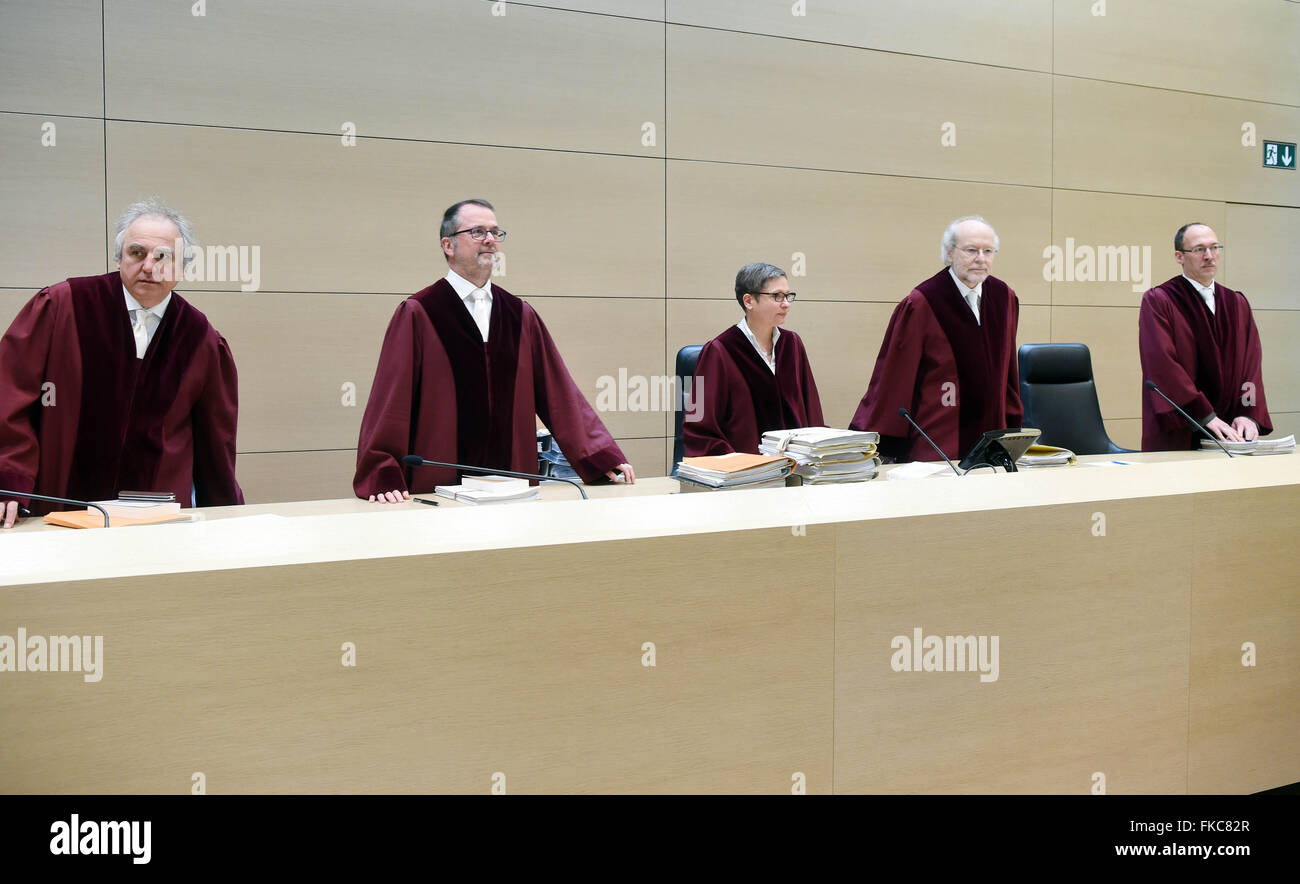 Karlsruhe, Germany. 08th Mar, 2016. The Cartel Panel at the Federal ...