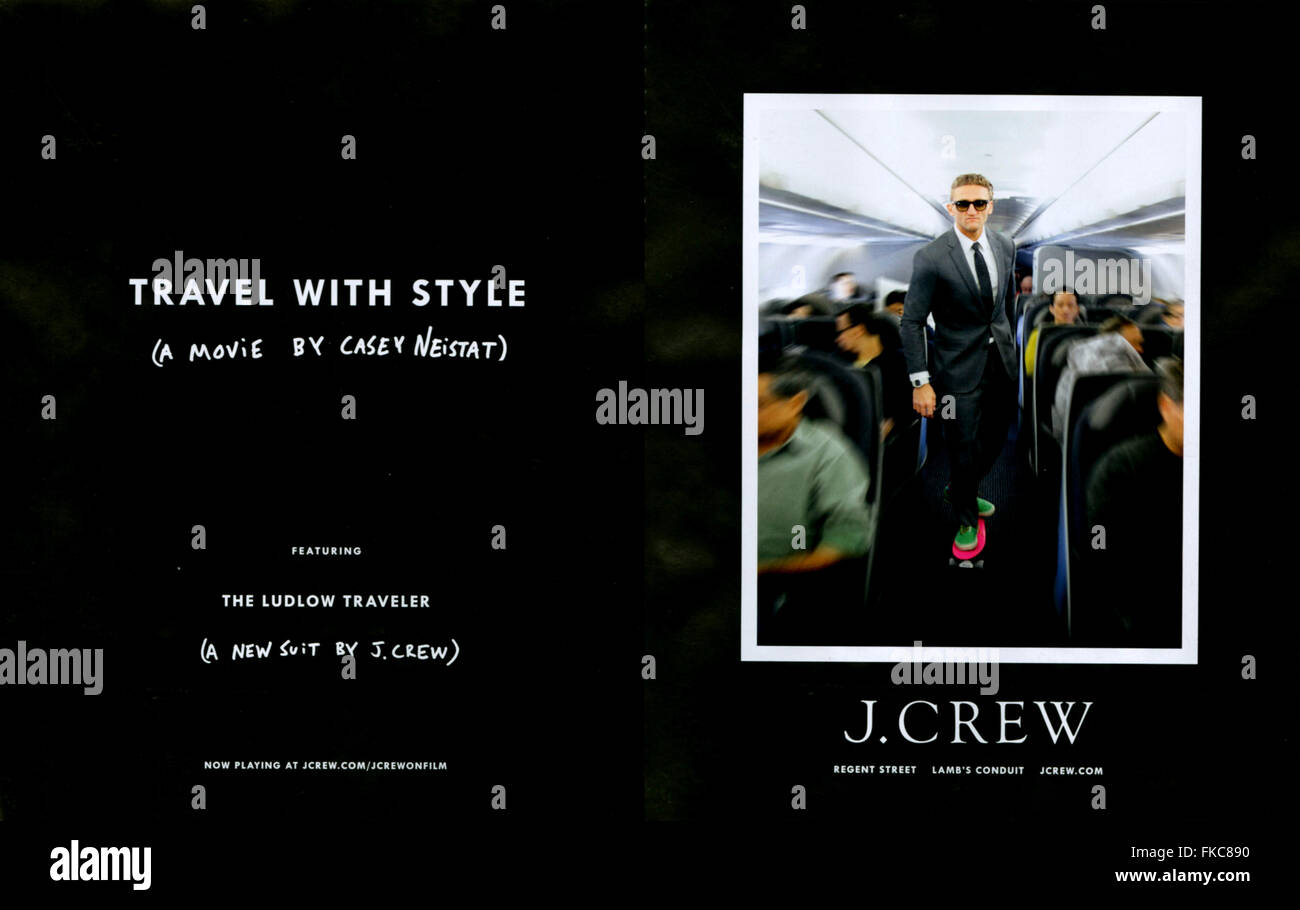 2010s UK J Crew Magazine Advert Stock Photo - Alamy