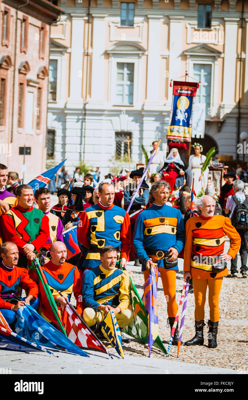 Asti, Italy - September 16, 2012: Procession of street performers in ...