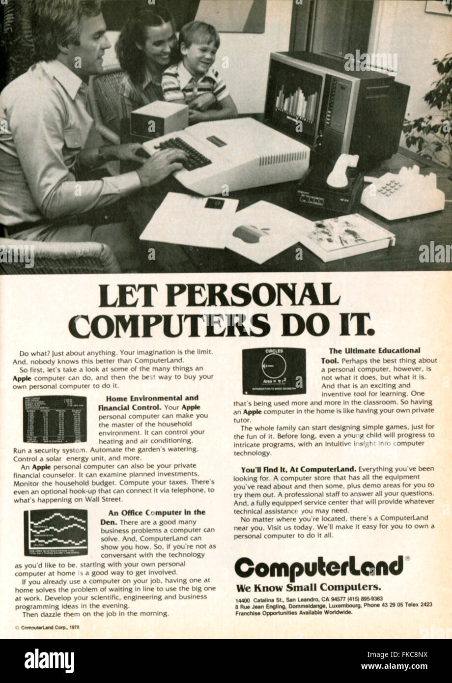 1970s USA Computerland Magazine Advert Stock Photo - Alamy