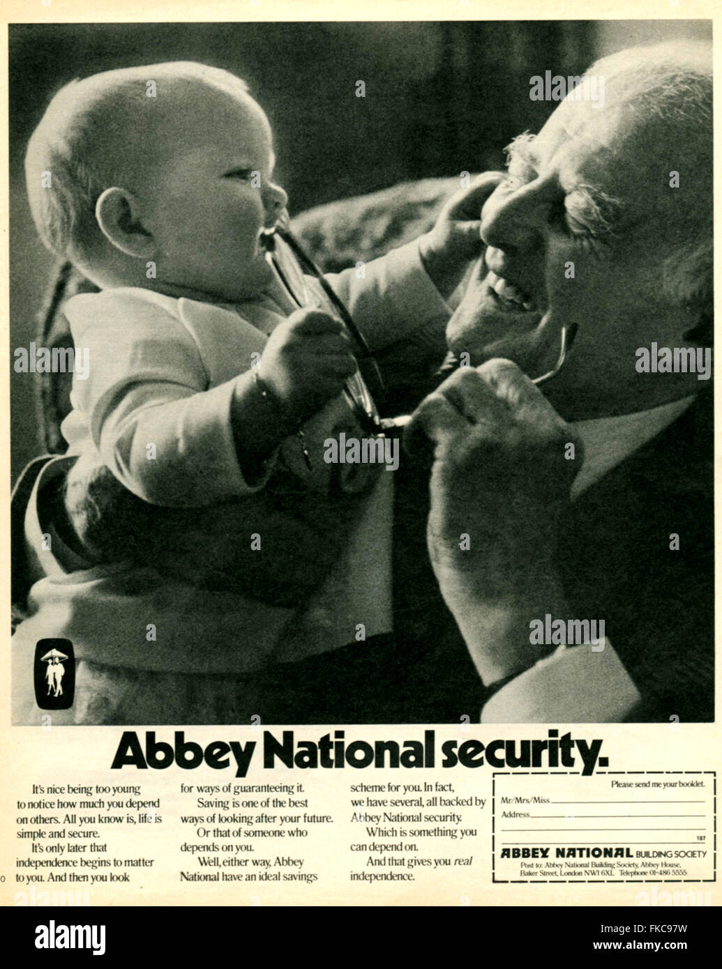 1970s UK Abbey National Magazine Advert Stock Photo - Alamy
