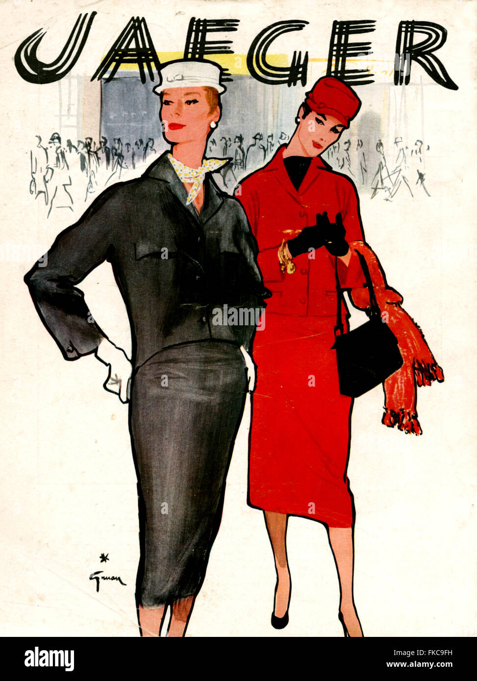 1950s UK Jaeger Magazine Advert Stock Photo - Alamy