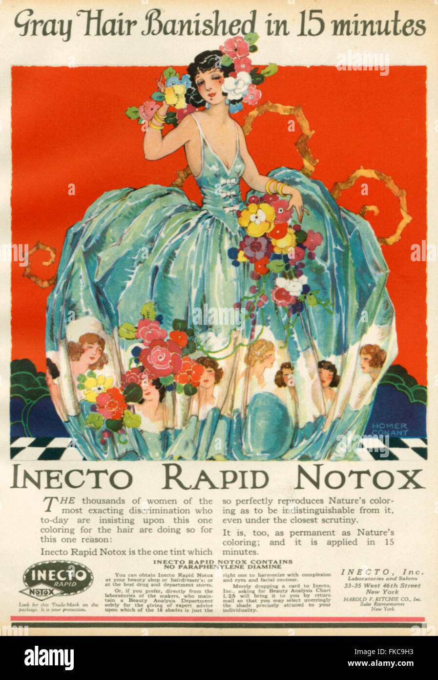 1920s USA Inecto Magazine Advert Stock Photo - Alamy