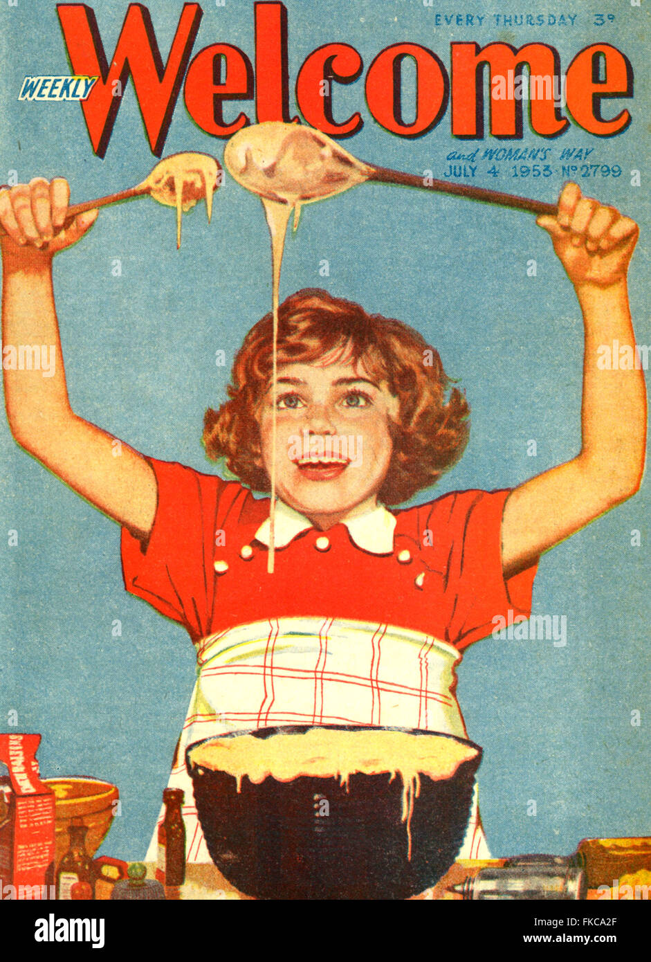 1950s UK Weekly Welcome Magazine Cover Stock Photo - Alamy