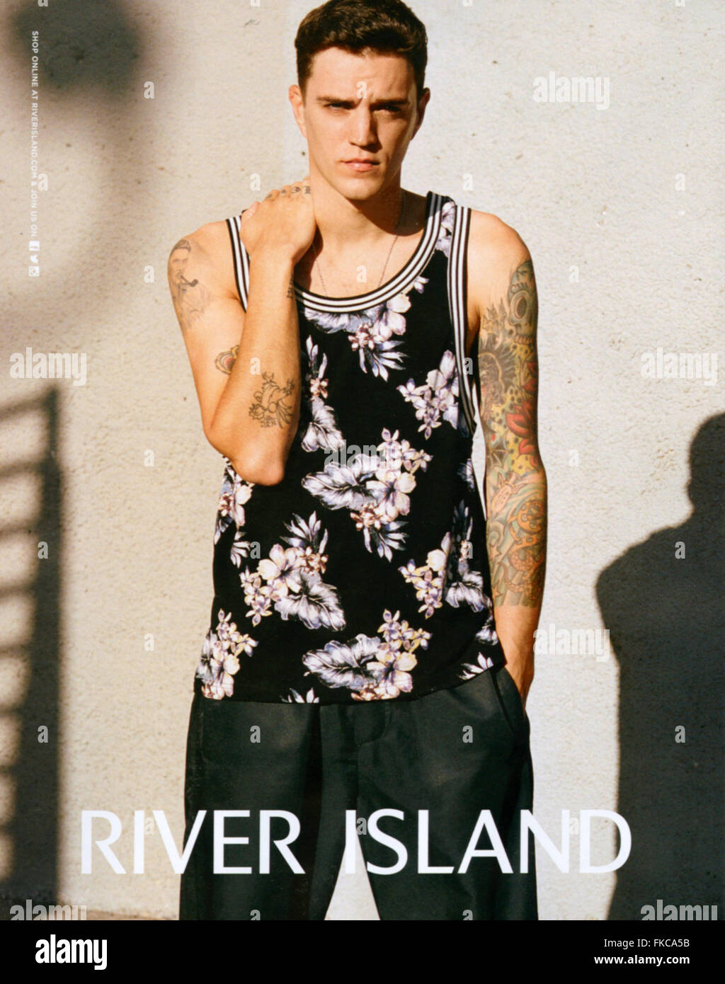 2010s UK River Island Magazine Advert Stock Photo - Alamy