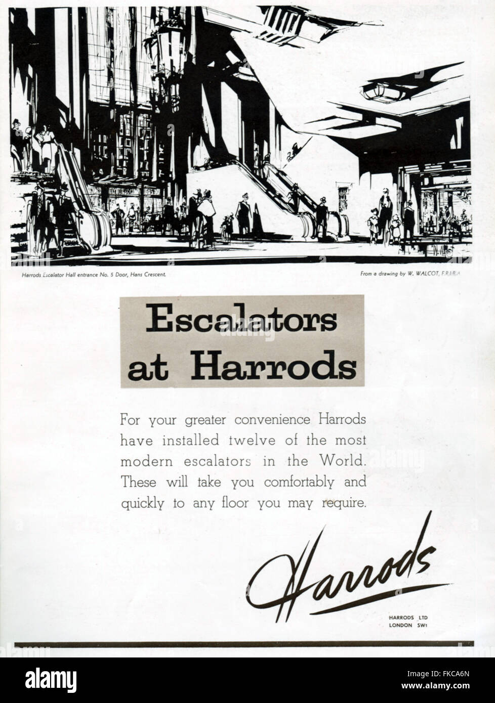 1930s UK Harrods Magazine Advert Stock Photo - Alamy