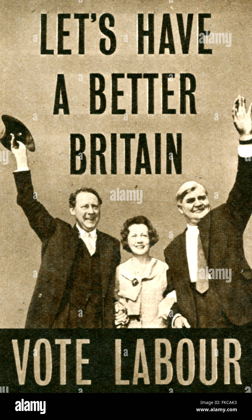 1950s UK The Labour Party Poster Stock Photo - Alamy